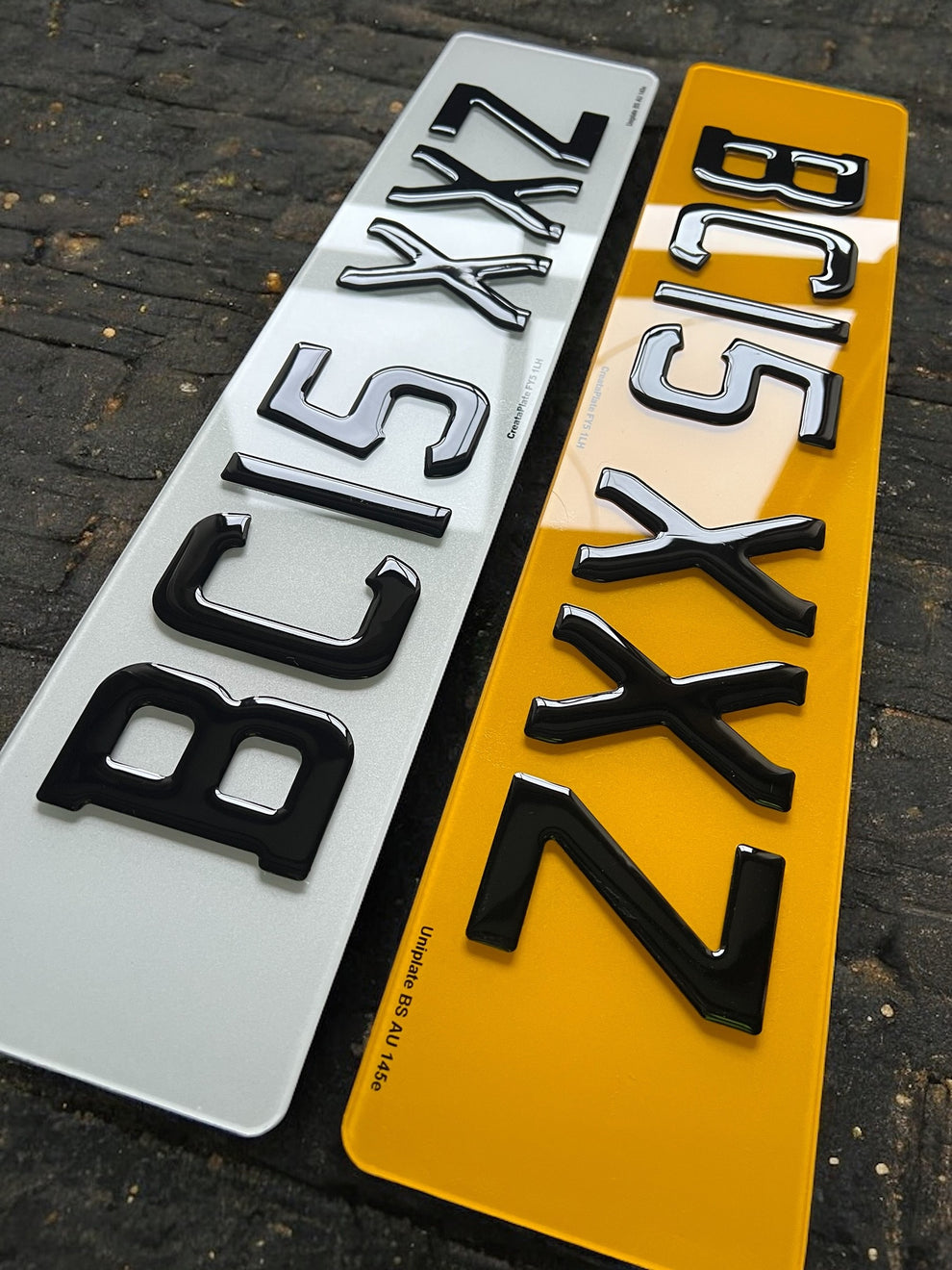 3D Gel Number Plates (Pair) - Creata Plate