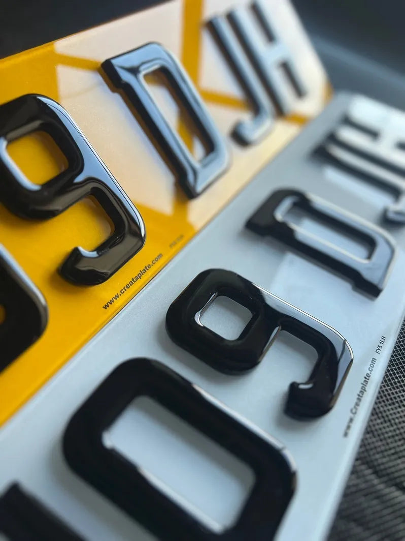 4D Acrylic Gel Premium Number Plates - (pair) - Creata Plate