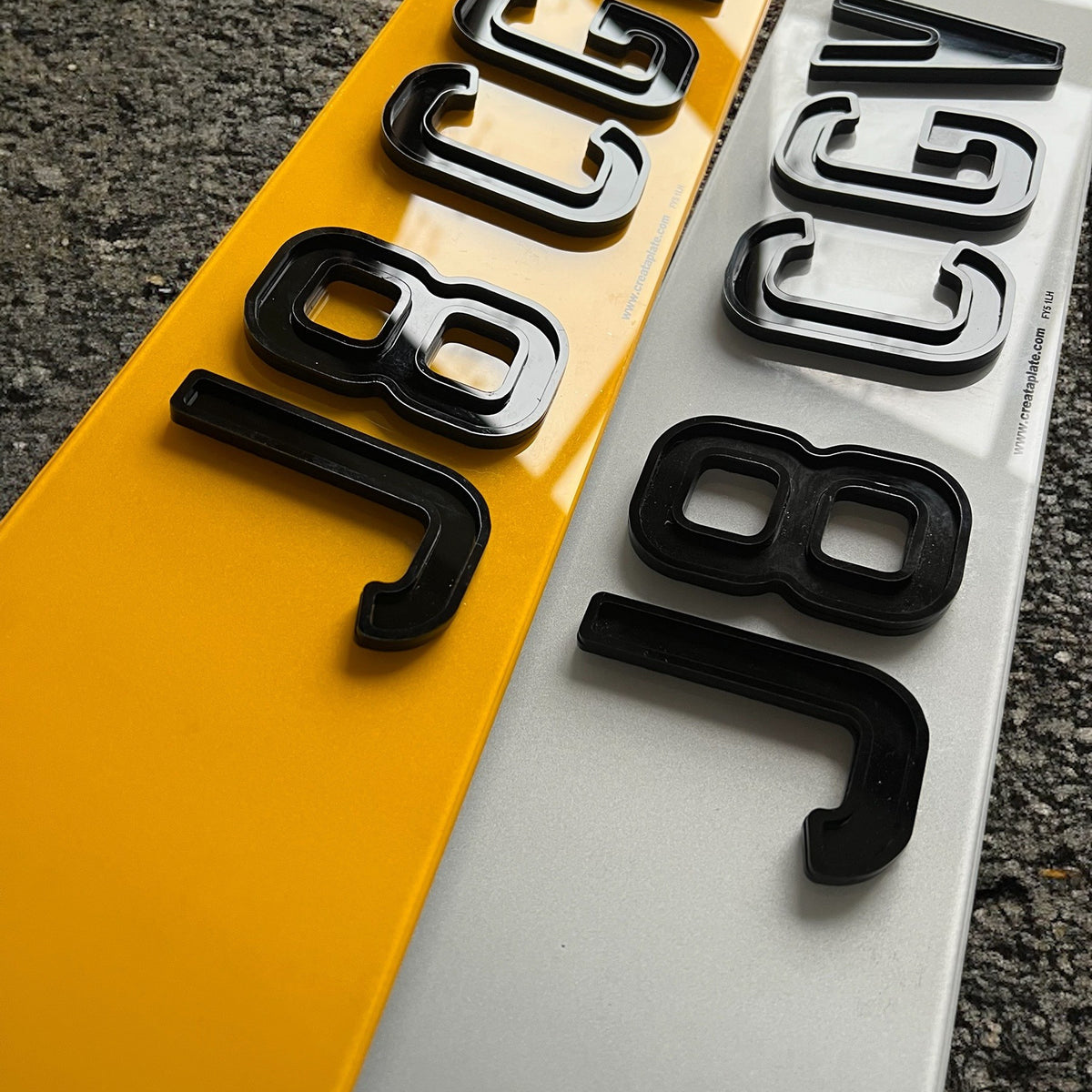 Range Rover Oversized Rear 4D Outline Acrylic Number Plates - (pair) w ...